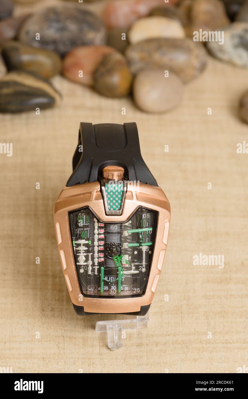 Hand Wrist Watch Time clock Designer classic stylish Stock Photo - Alamy