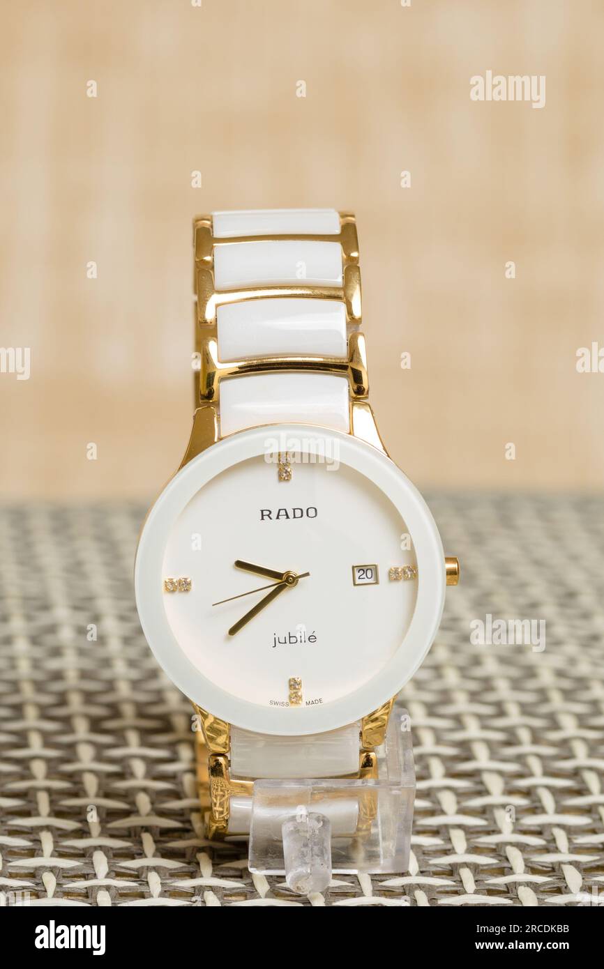 Hand Wrist Watch Time clock Designer classic stylish Stock Photo - Alamy