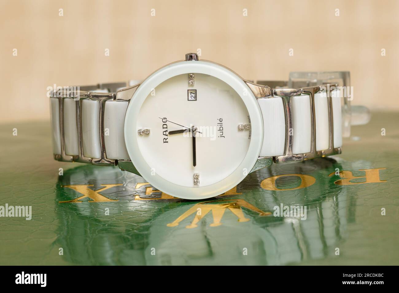 Hand Wrist Watch Time clock Designer classic stylish Stock Photo - Alamy
