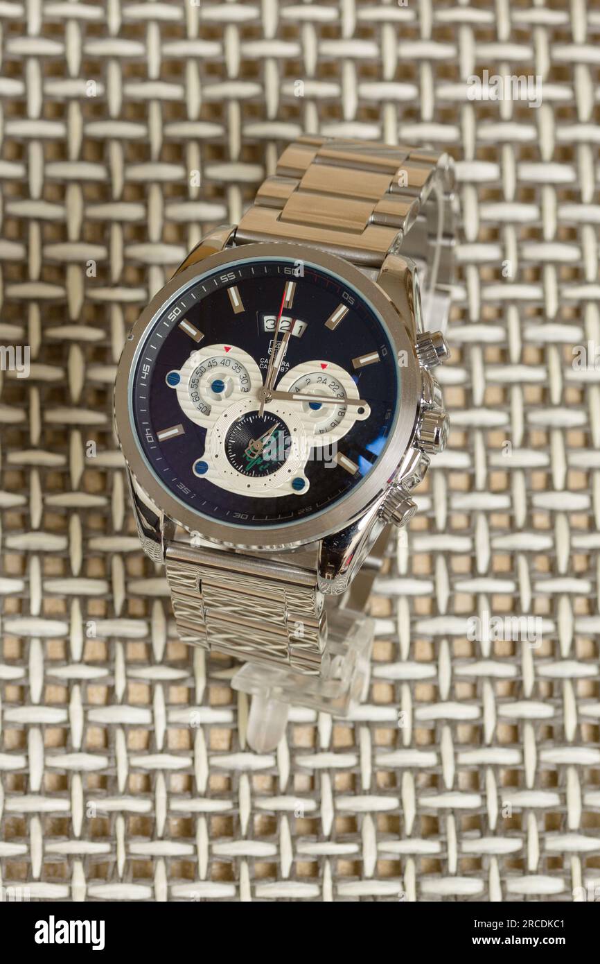 Hand Wrist Watch Time clock Designer classic stylish Stock Photo - Alamy