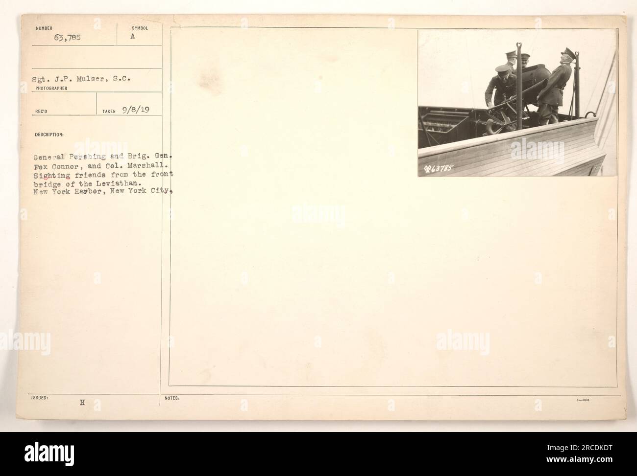 General Pershing, Brig. Gen. Fox Connor, and Col. Marshall sight ...