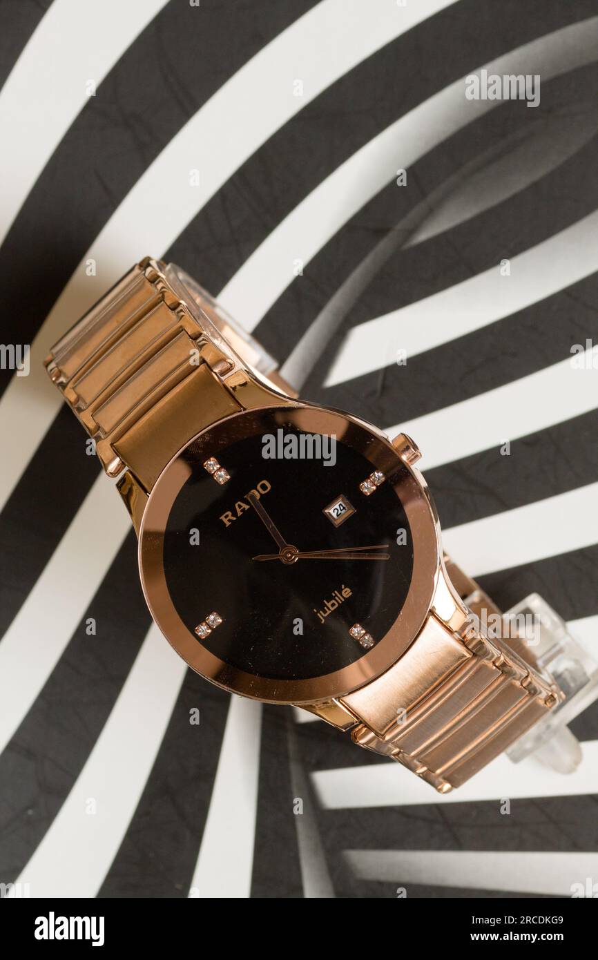 Hand Wrist Watch Time clock Designer classic stylish Stock Photo - Alamy