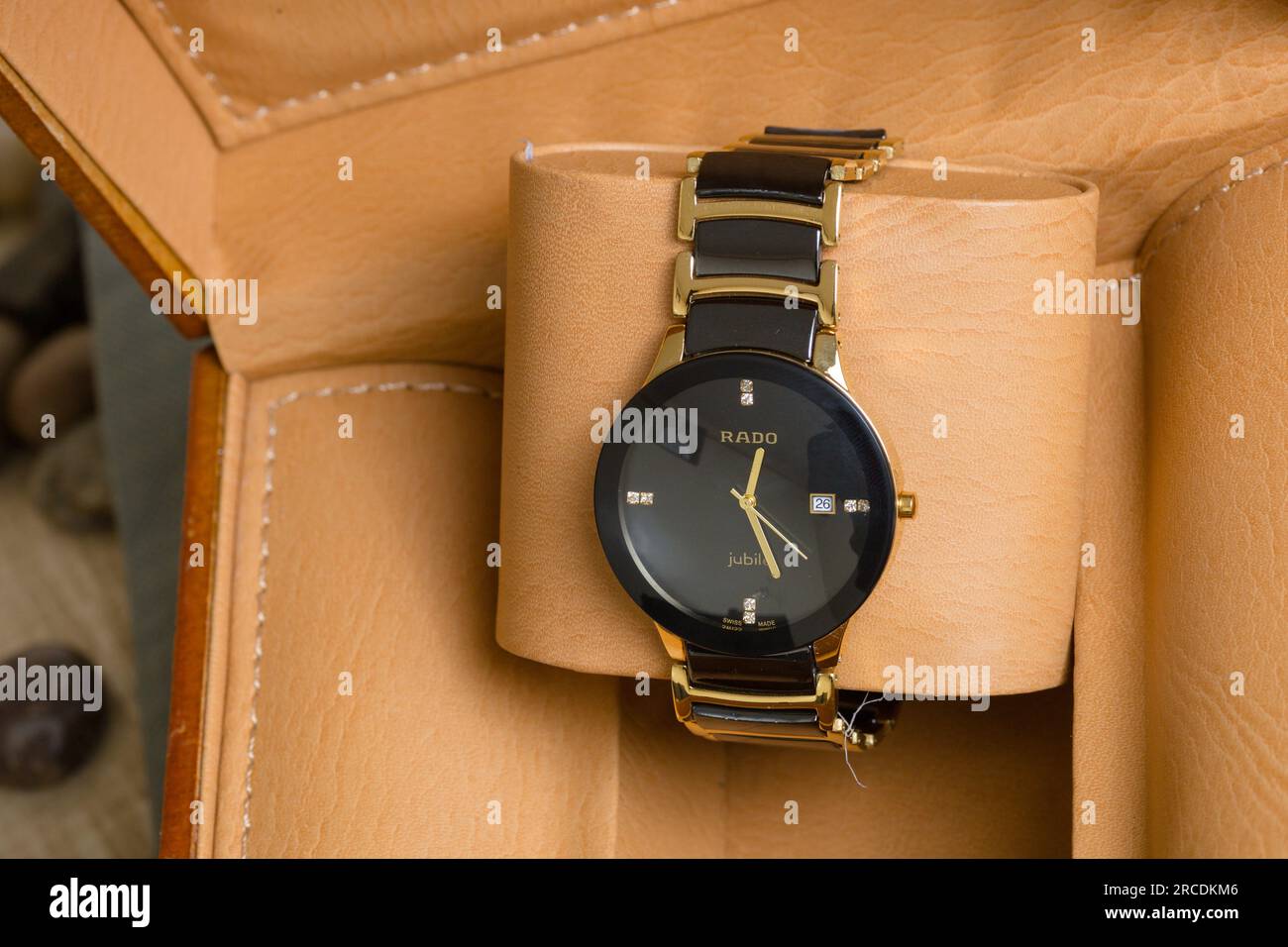 Hand Wrist Watch Time clock Designer classic stylish Stock Photo - Alamy