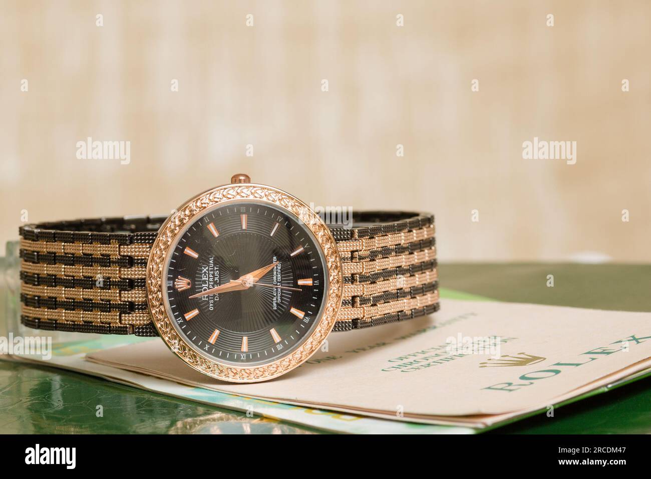 Hand Wrist Watch Time clock Designer classic stylish Stock Photo - Alamy