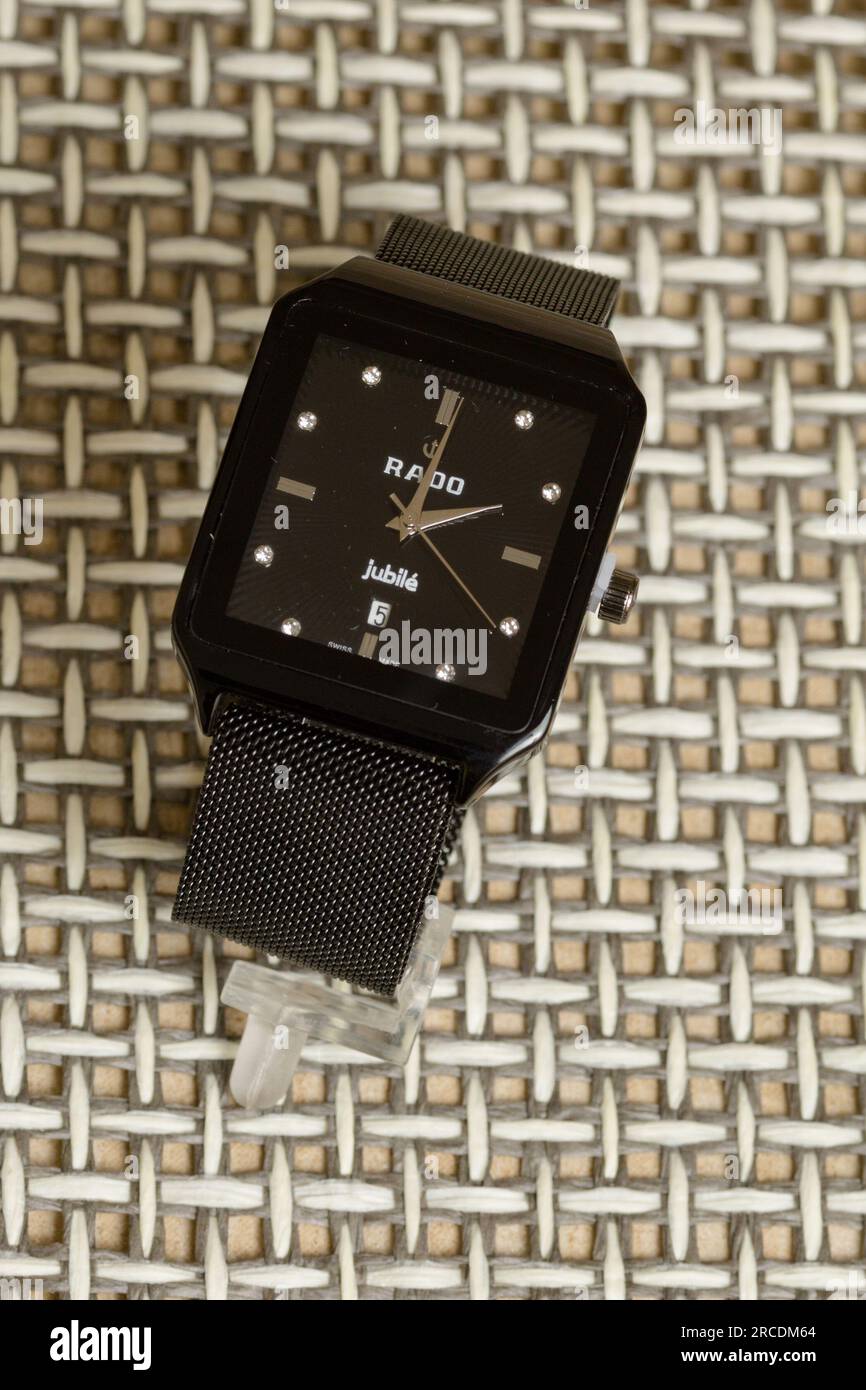 Hand Wrist Watch Time clock Designer classic stylish Stock Photo - Alamy