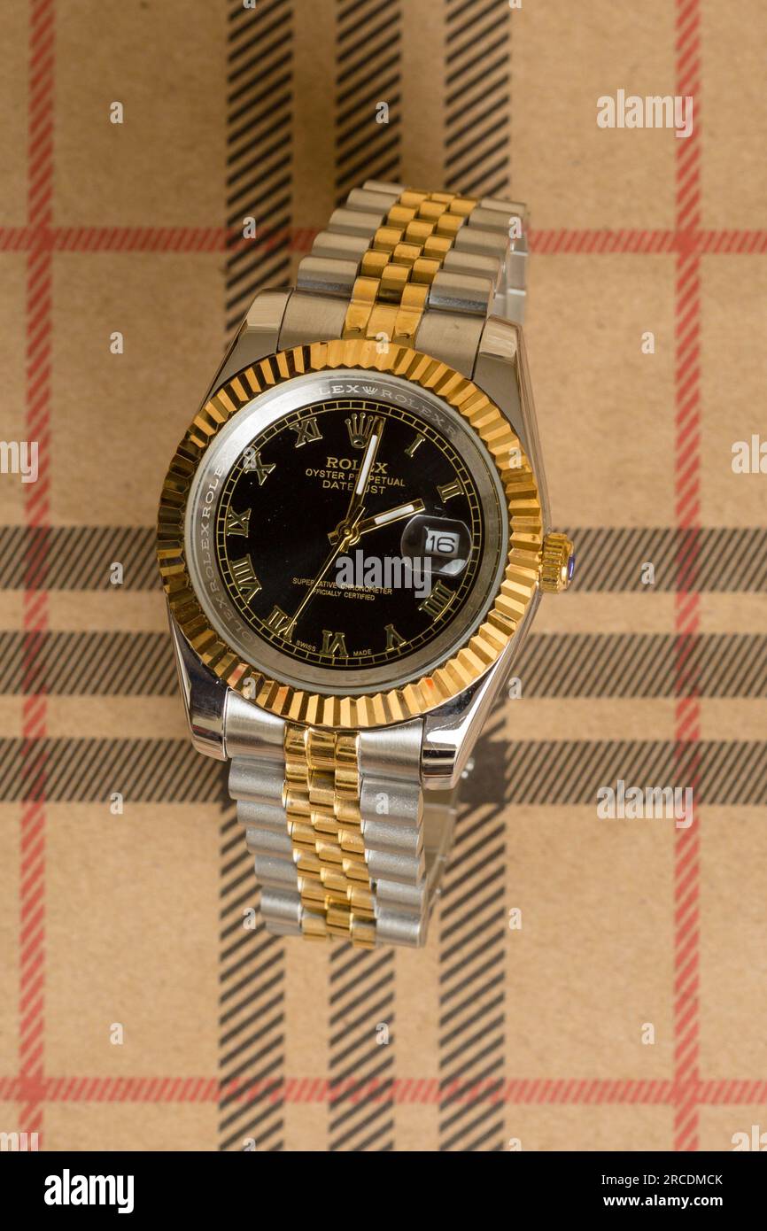 Hand Wrist Watch Time clock Designer classic stylish Stock Photo - Alamy