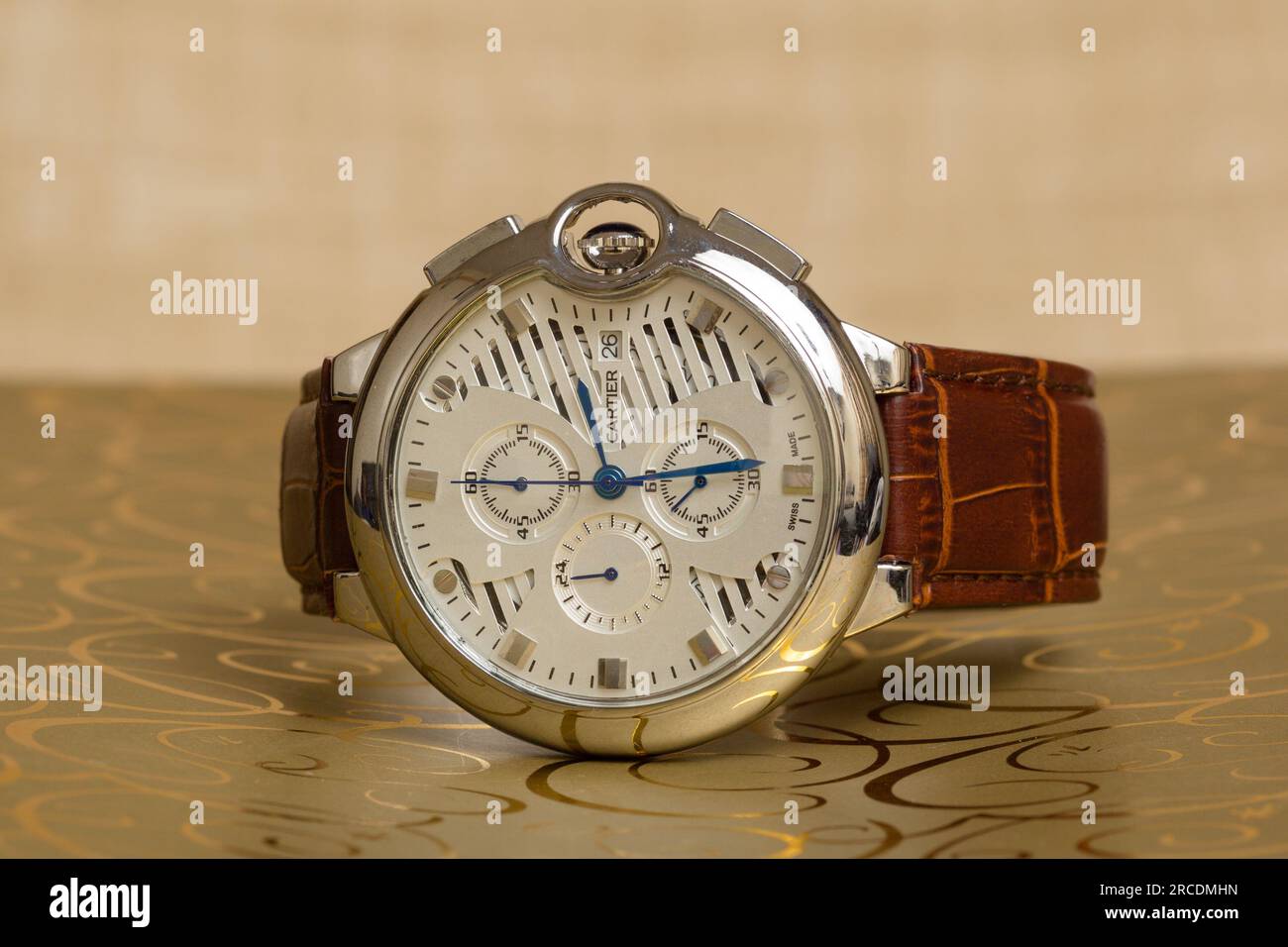 Hand Wrist Watch Time clock Designer classic stylish Stock Photo - Alamy