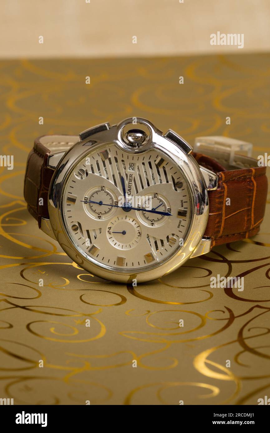 Hand Wrist Watch Time clock Designer classic stylish Stock Photo - Alamy