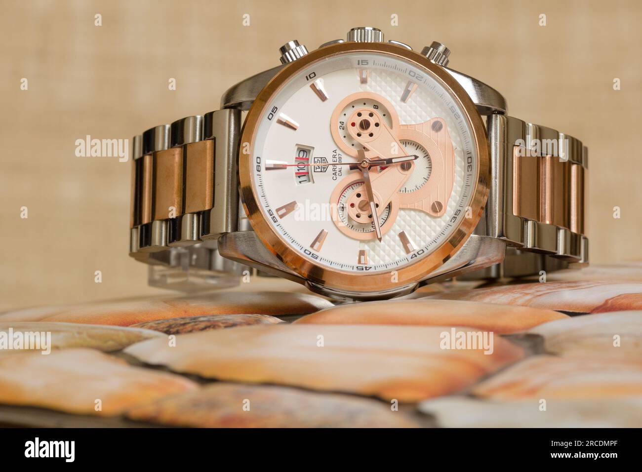 Hand Wrist Watch Time clock Designer classic stylish Stock Photo - Alamy