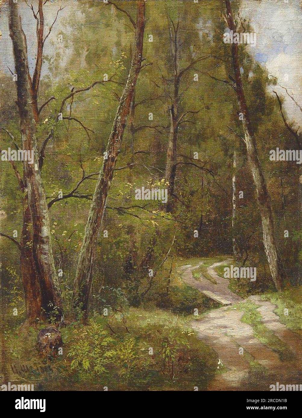 The path in the forest 1886 by Ivan Shishkin Stock Photo - Alamy