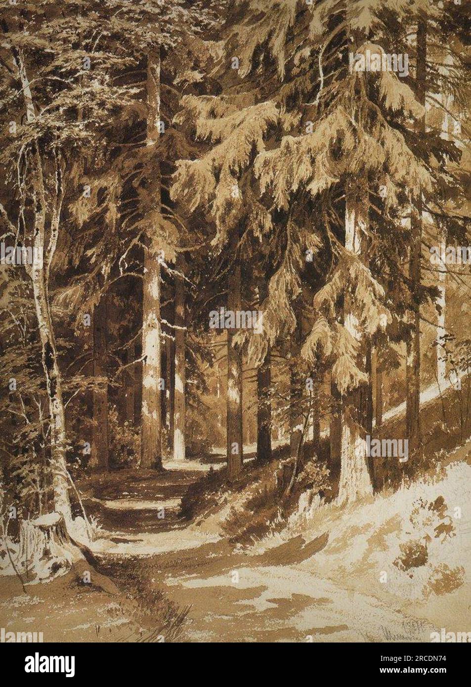 Path in the forest 1891 by Ivan Shishkin Stock Photo - Alamy