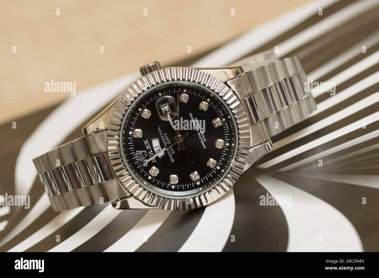 Hand Wrist Watch Time clock Designer classic stylish Stock Photo - Alamy