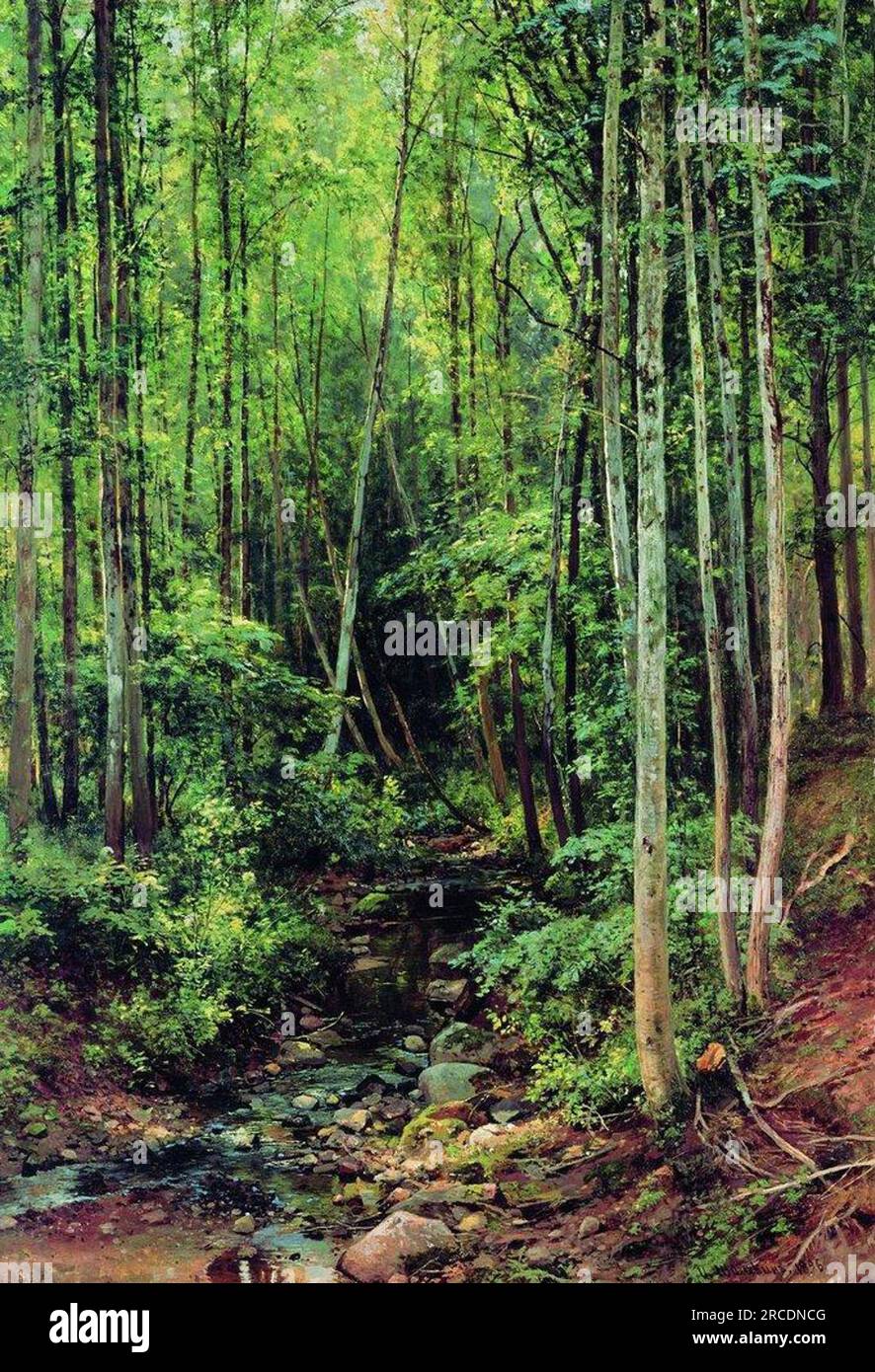Forest-aspen 1896 by Ivan Shishkin Stock Photo - Alamy