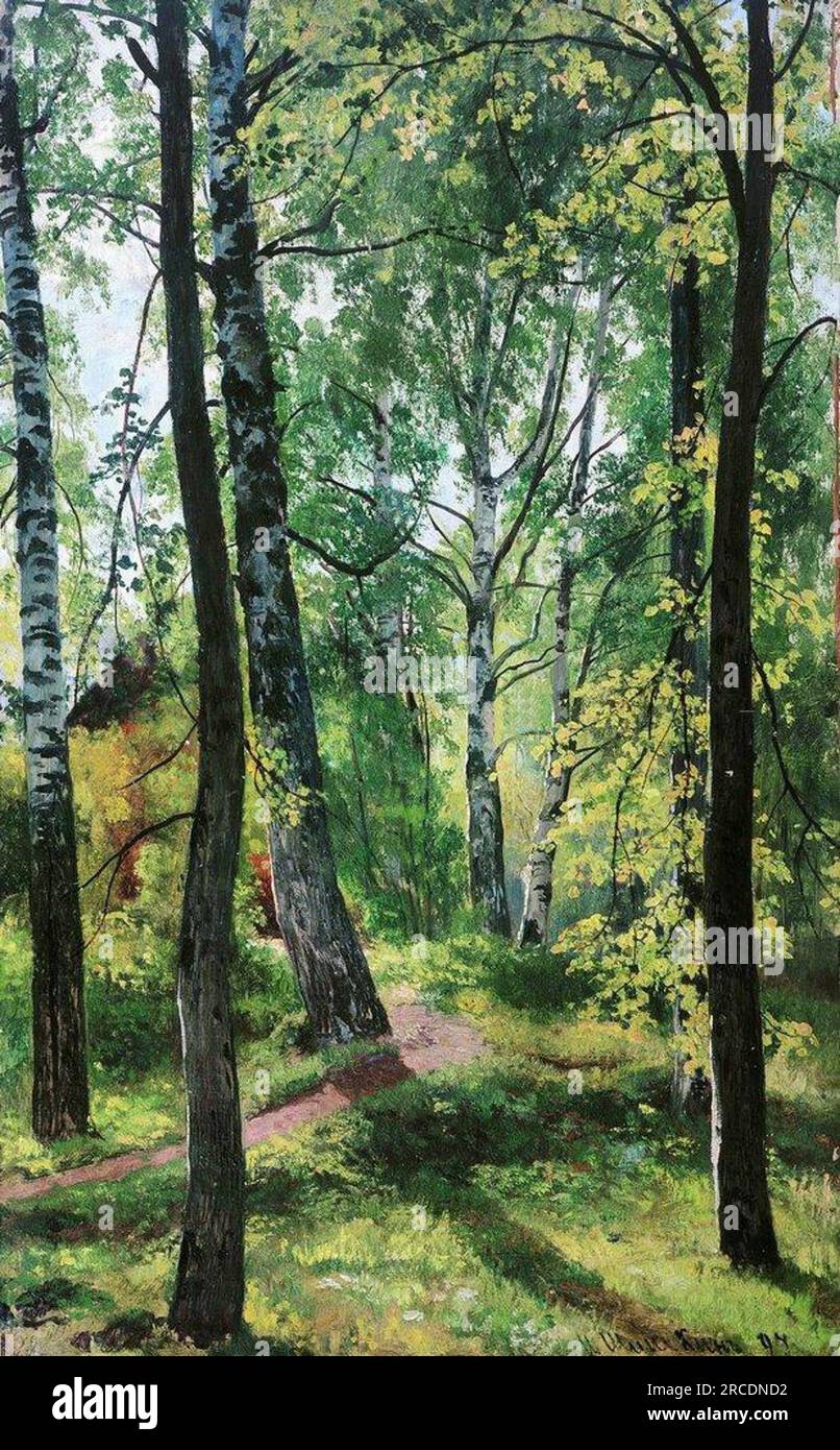 Deciduous Forest 1897 by Ivan Shishkin Stock Photo - Alamy