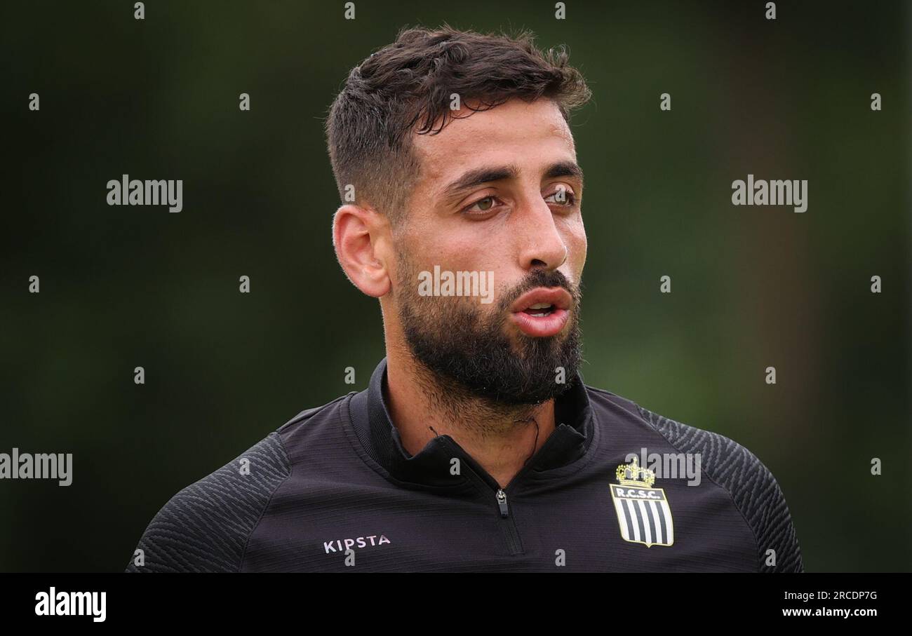 Burgh Haamstede, Netherlands. 14th July, 2023. Charleroi's Oday Dabbagh ...