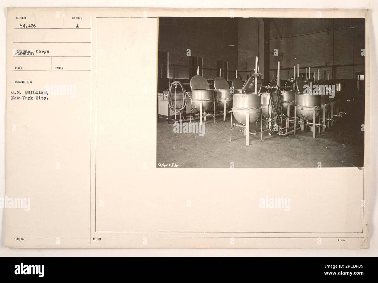 "Q.M. building in New York City. This photograph, taken by a Signal ...