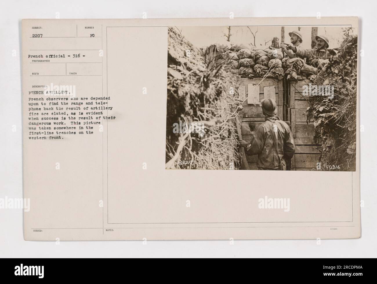 French observers celebrate a successful finding of range and reporting ...