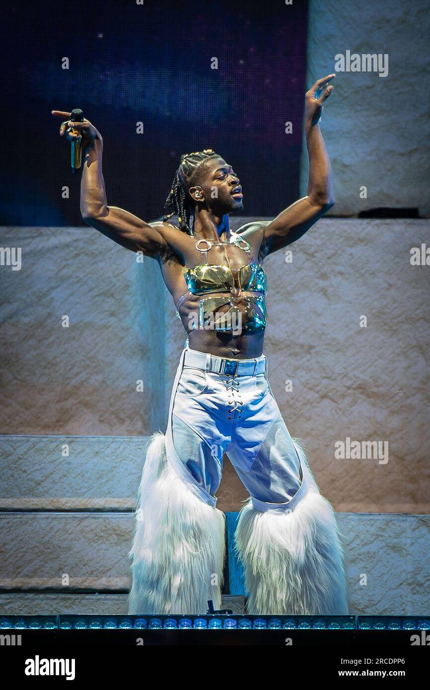 Tonsberg, Norway. 12th, July 2023. The American rapper Lil Nas X ...