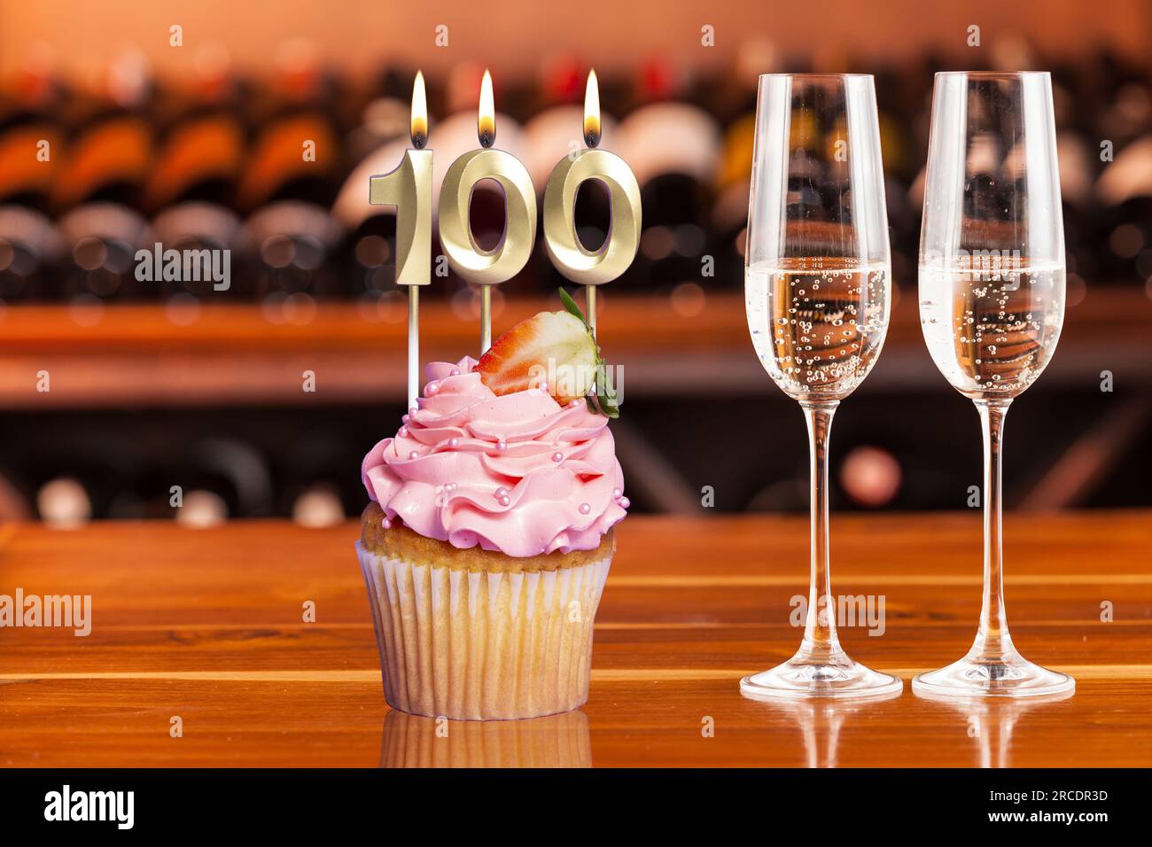 Cupcake With Number For Celebration Of Birthday Or Anniversary; Number ...