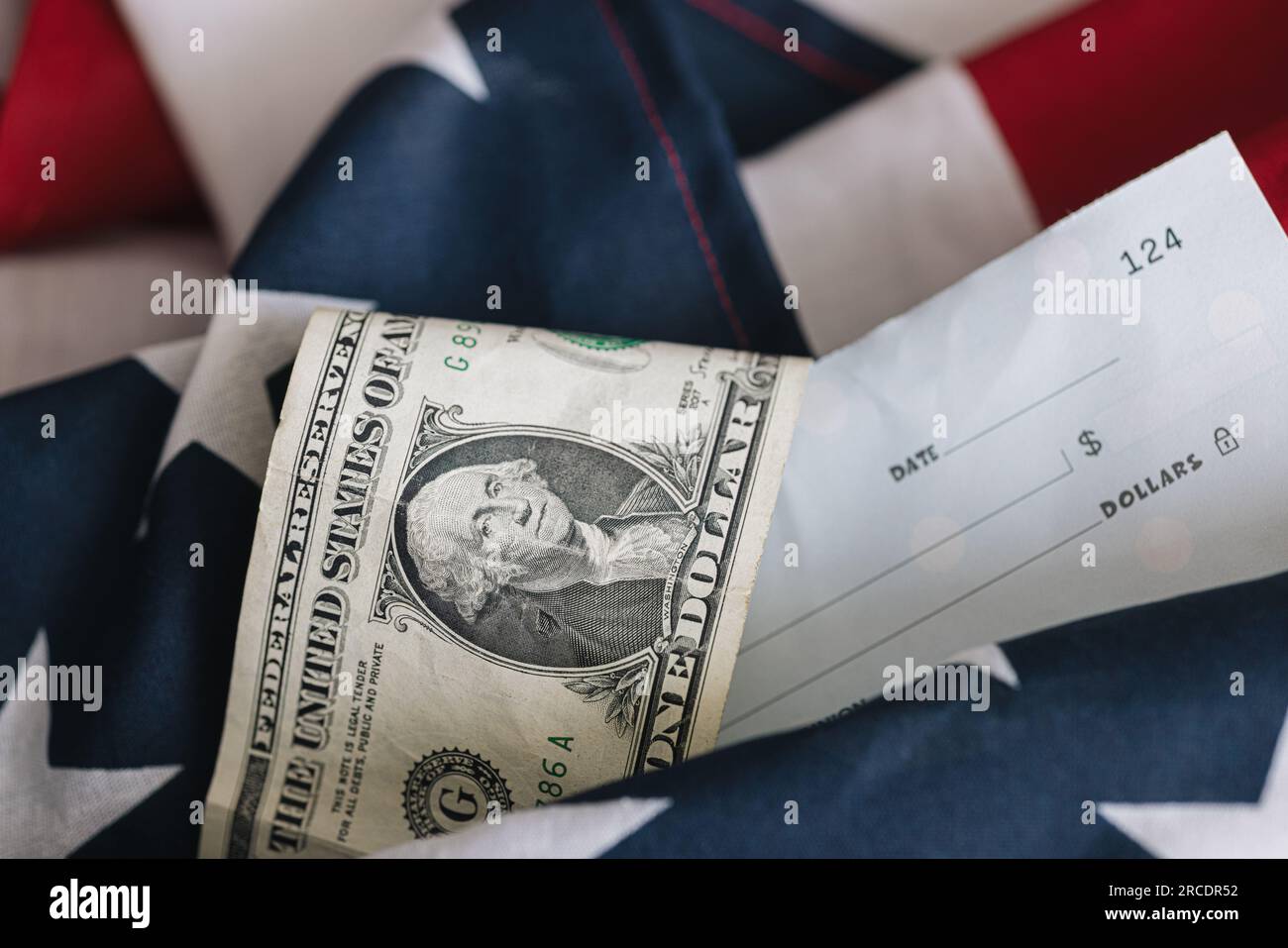 business and economic concept, Untied States dollar bill on an american ...