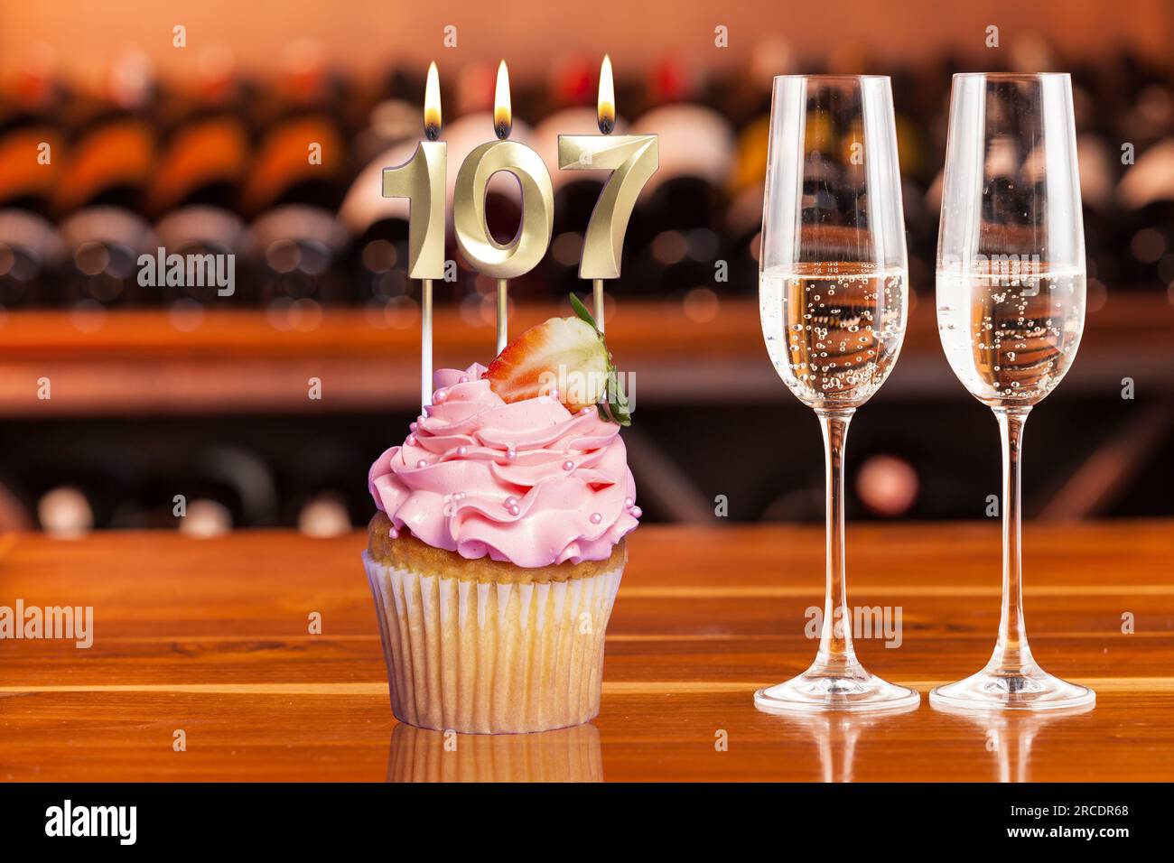 Cupcake With Number For Celebration Of Birthday Or Anniversary; Number ...