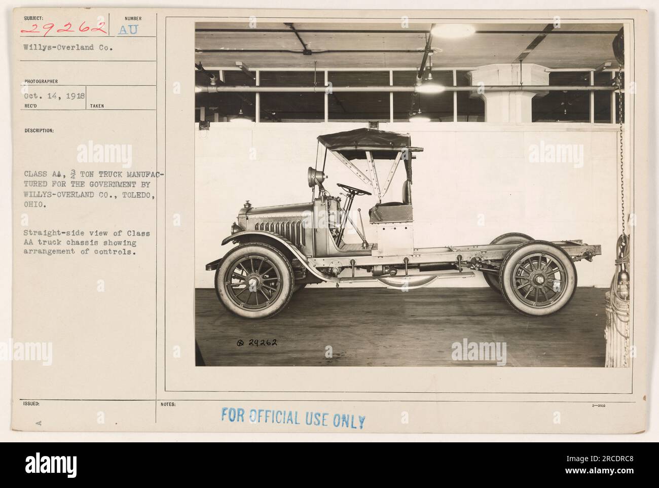 A class AA truck manufactured by Willys-Overland Co. for the US ...