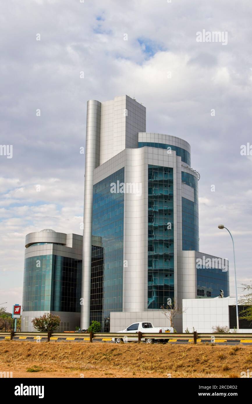 gaborone capital of botswana street view city center Stock Photo - Alamy