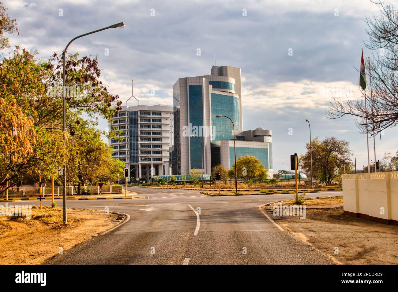 gaborone capital of botswana street view city center Stock Photo - Alamy