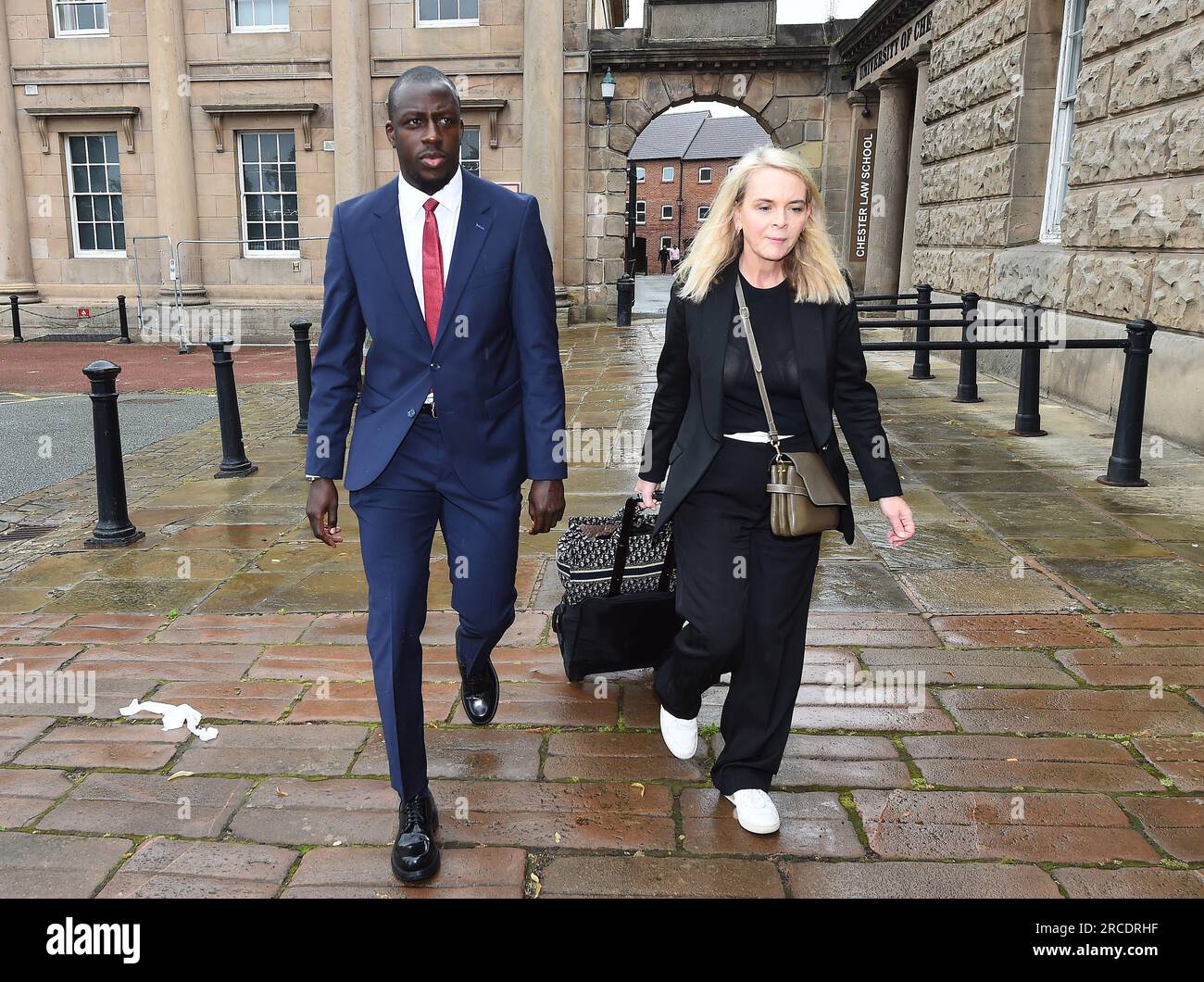 Manchester City footballer Benjamin Mendy outside Chester Crown Court, where he is appearing ...