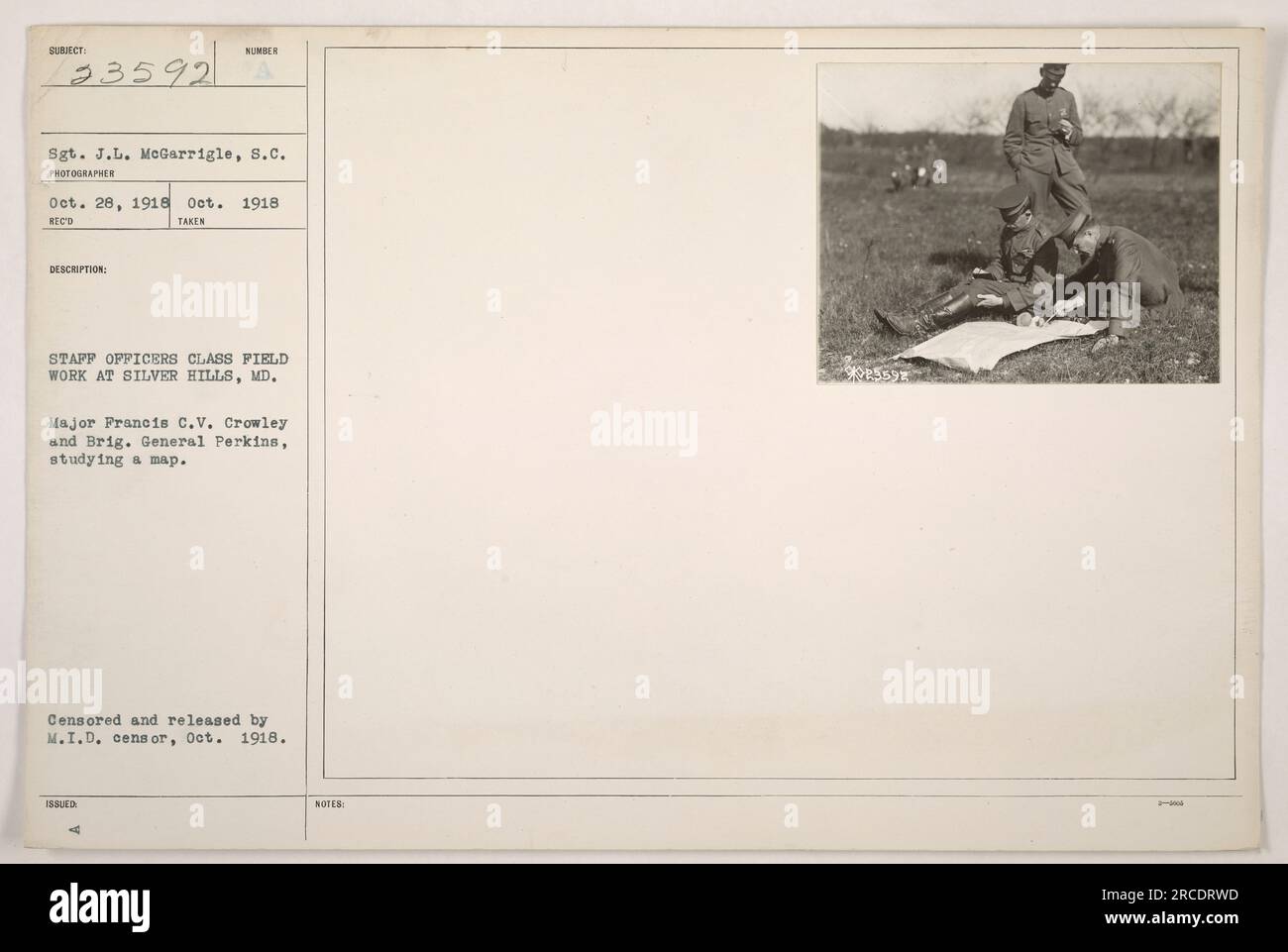 Sgt. J.L. McGarrigle of the Signal Corps took a photograph on October ...