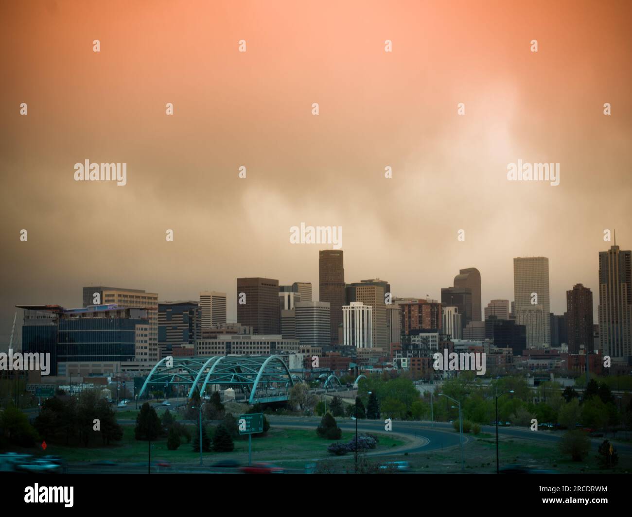 Top view downtown cityscape rocky hi-res stock photography and images ...
