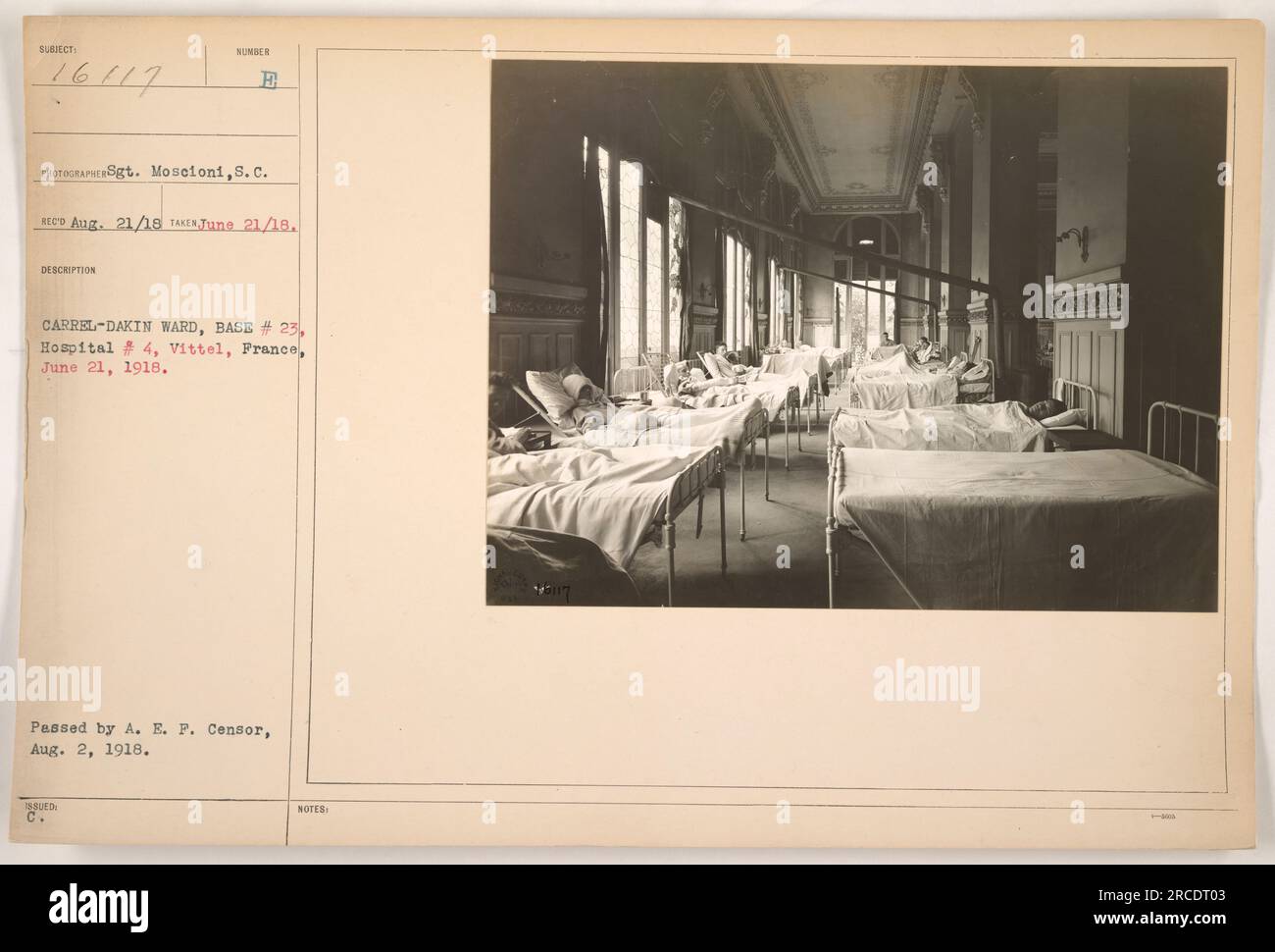 Soldiers and medical staff are seen in a ward at Sunber Carrel-Dakin ...