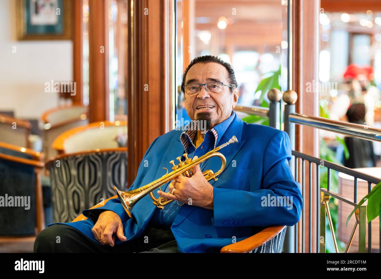 Bad Griesbach, Germany. 14th July, 2023. Trumpeter Walter Scholz with ...