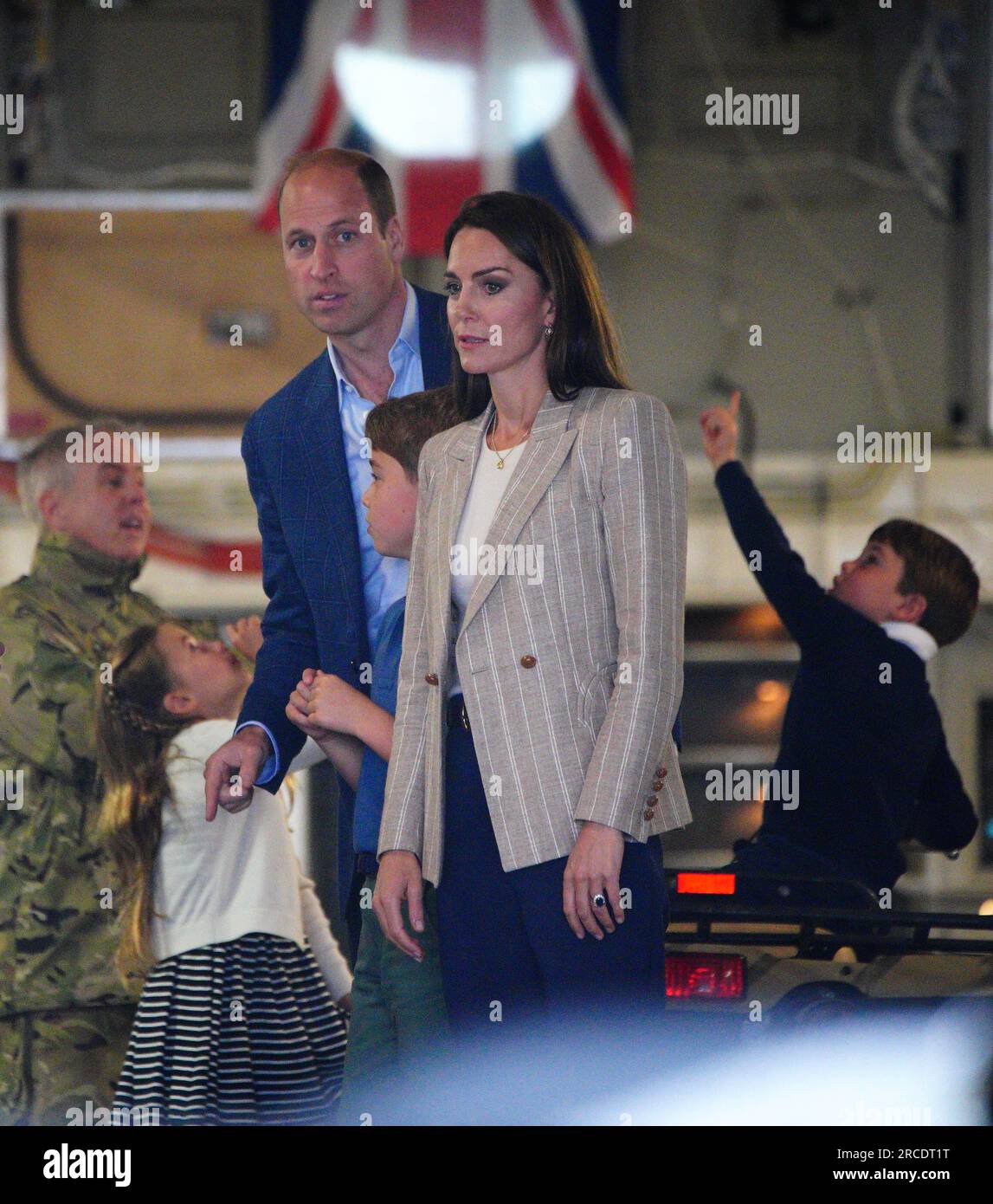 The Prince and Princess of Wales with Prince George, Princess Charlotte ...