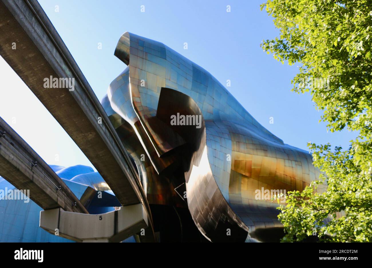Museum of Pop Culture modern architecture building with the Seattle ...