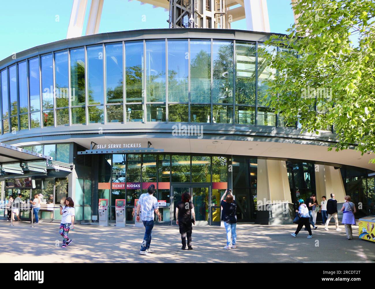 Entrance to The Space Needle observation tower built for the1962 World ...