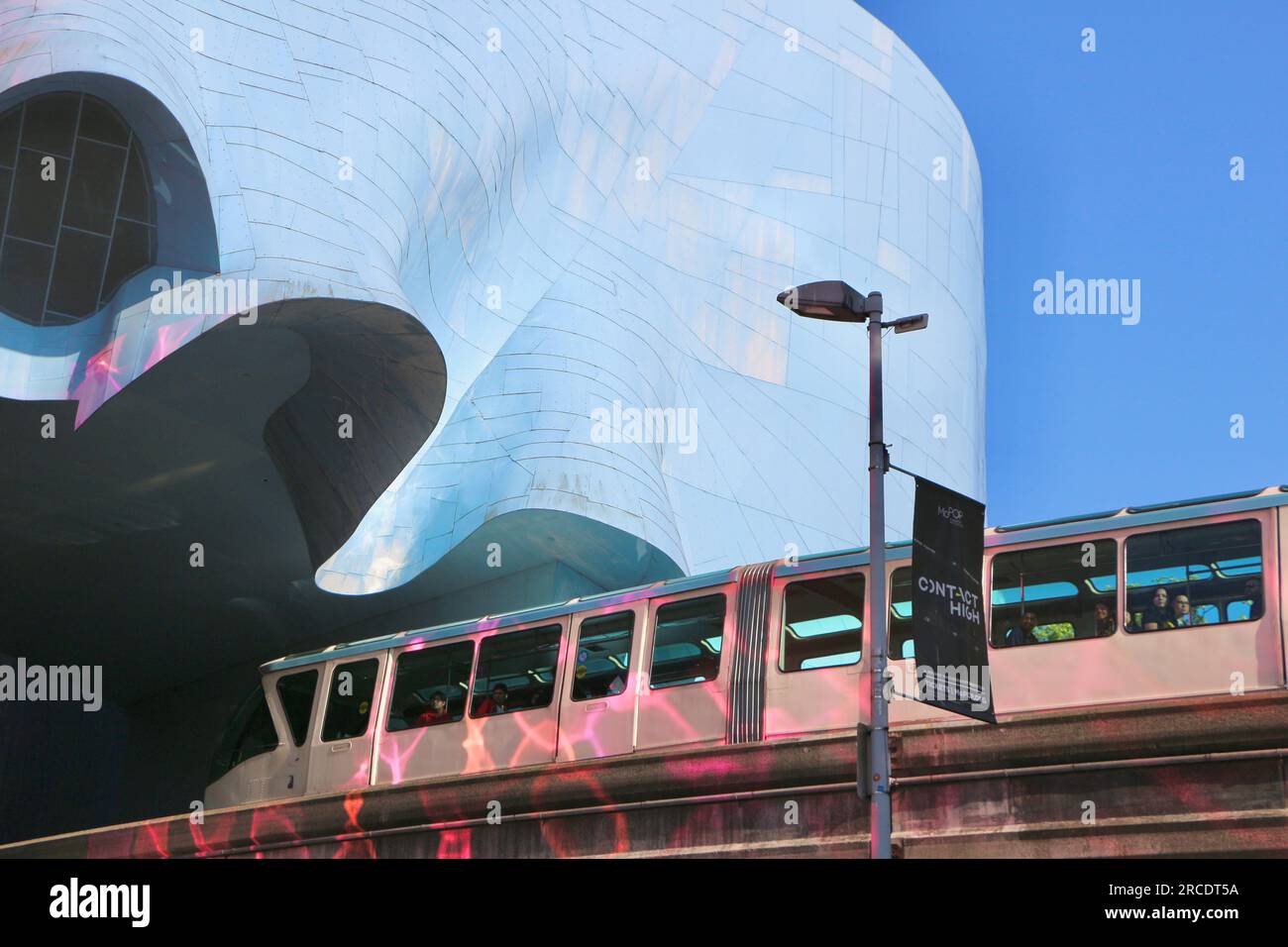 Museum of Pop Culture modern architecture building with the Seattle ...
