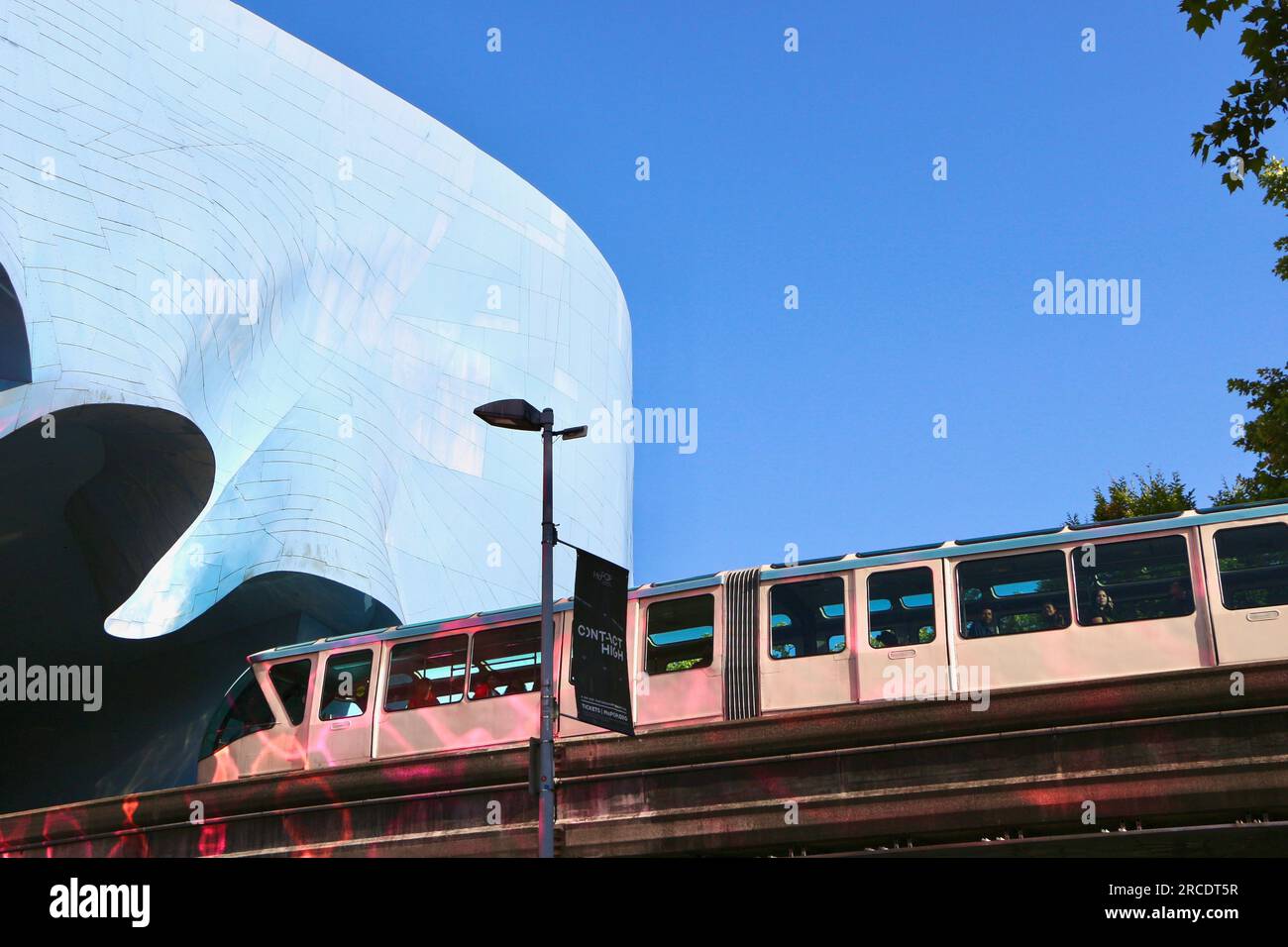 Museum of Pop Culture modern architecture building with the Seattle ...