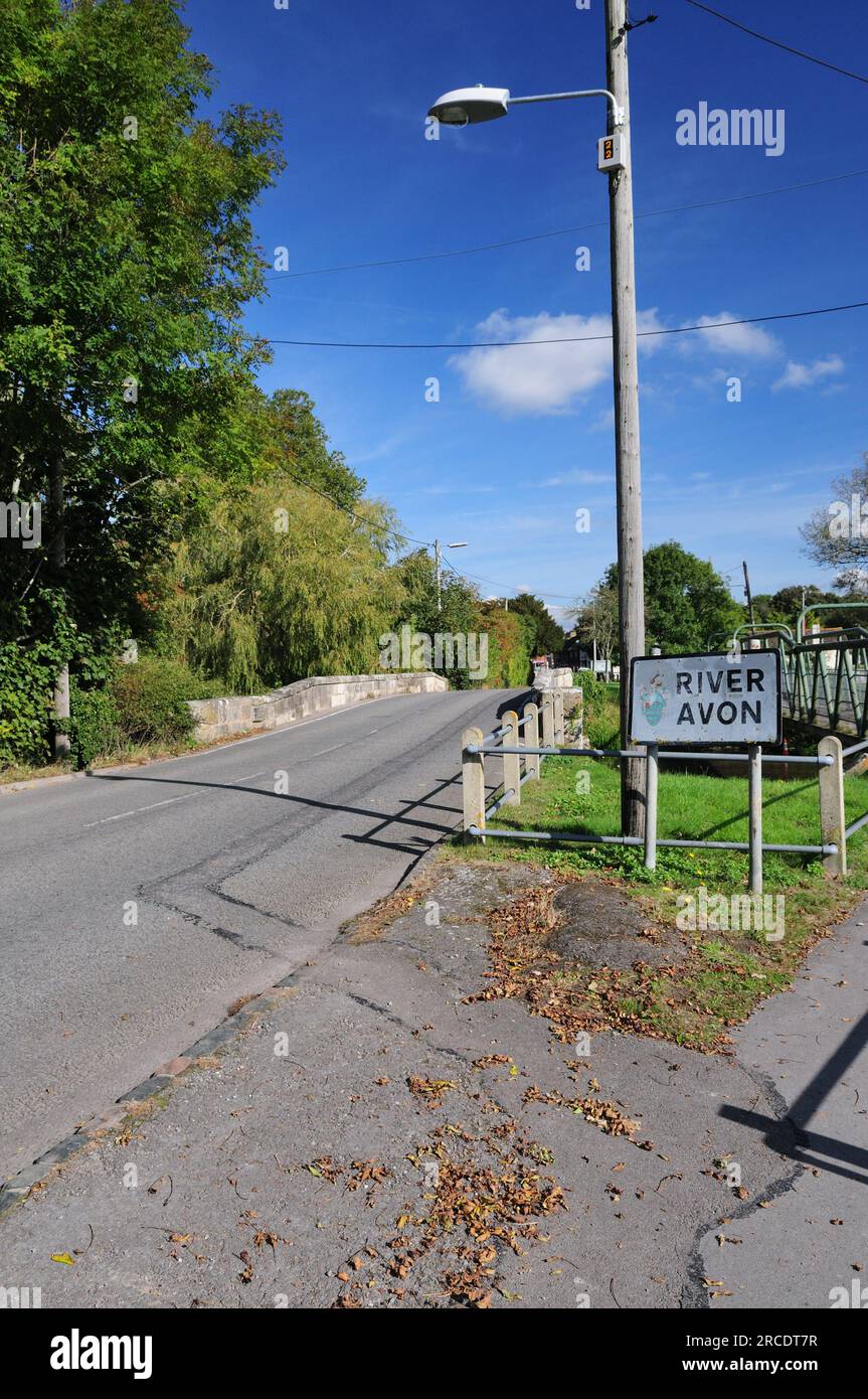 Queensberry Bridge over the river Avon in Amesbury, Wiltshire Stock ...