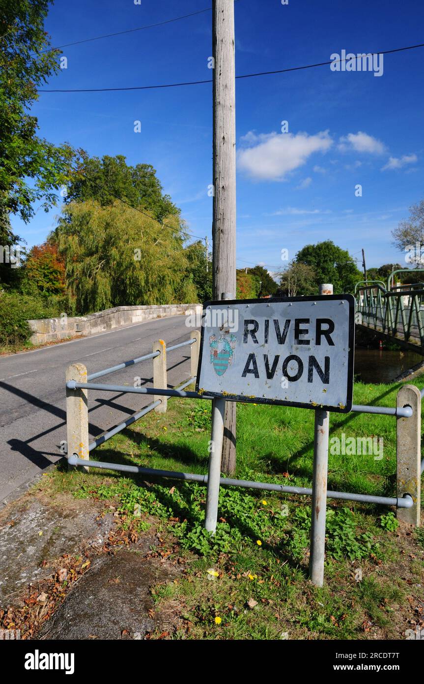Queensberry Bridge over the river Avon in Amesbury, Wiltshire Stock ...