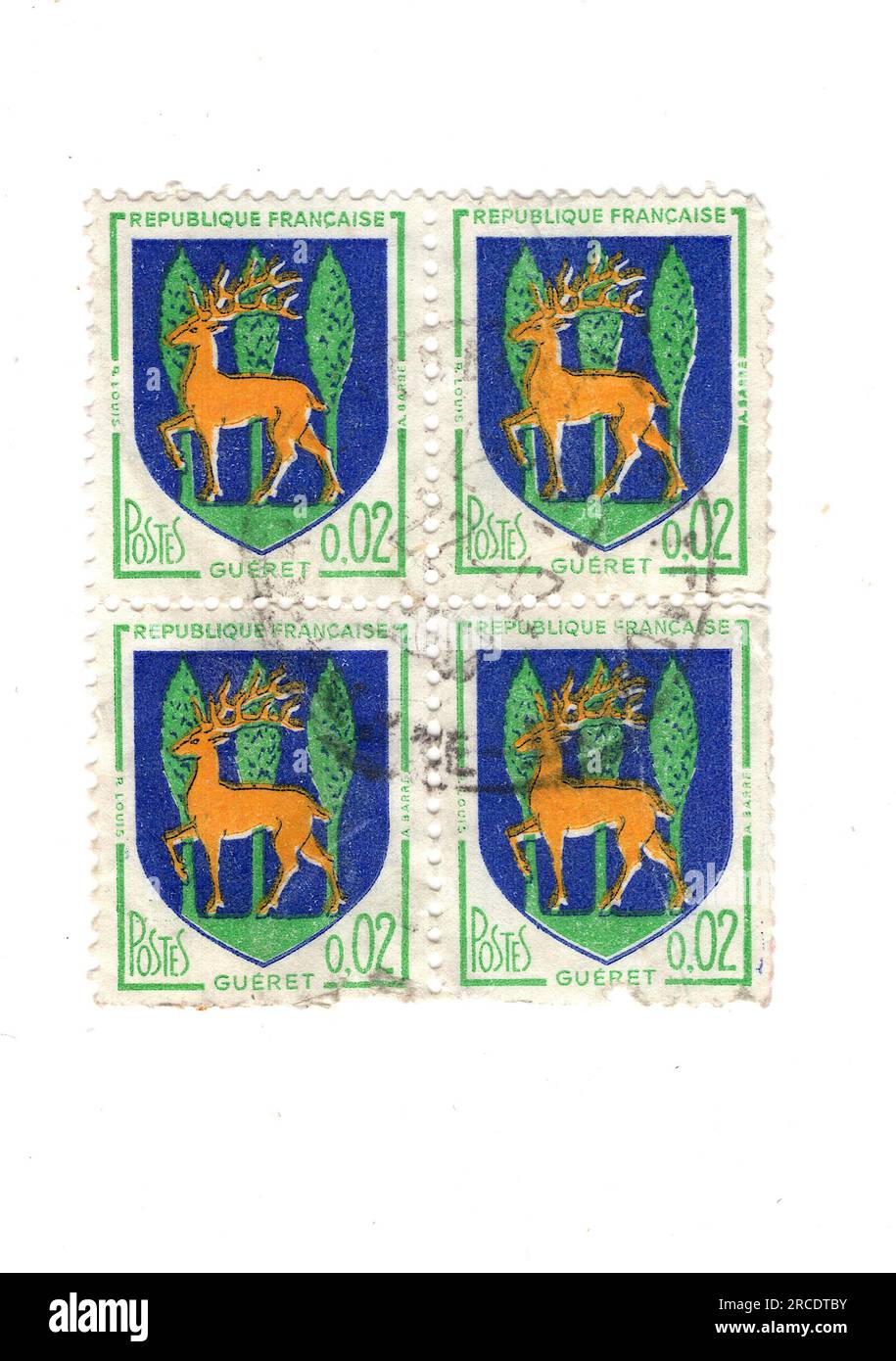 Vintage postage stamps from France on a white background Stock Photo ...