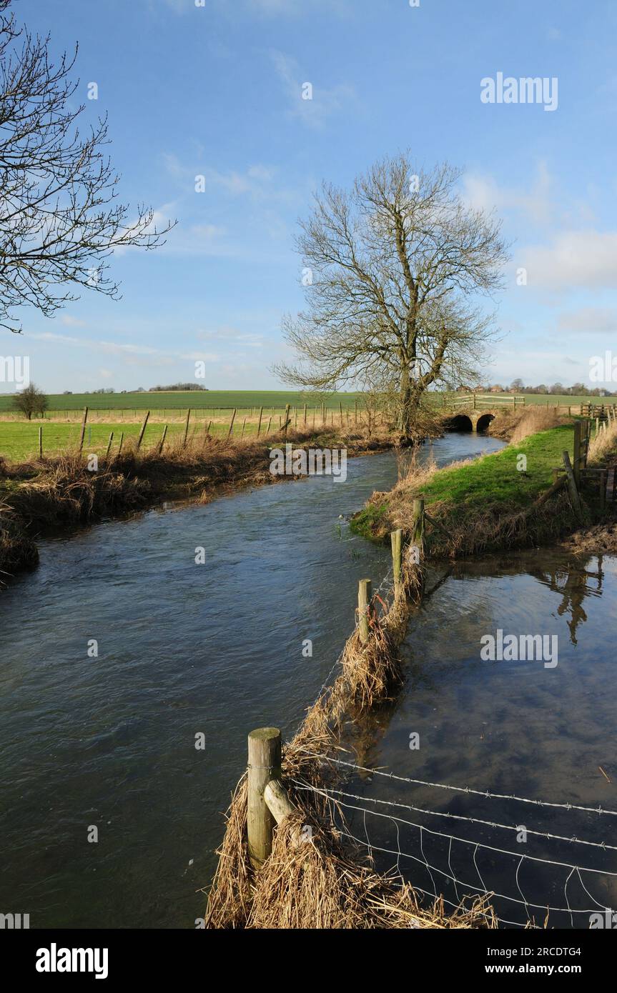 The infant river Kennet near Avebury, Wiltshire Stock Photo - Alamy