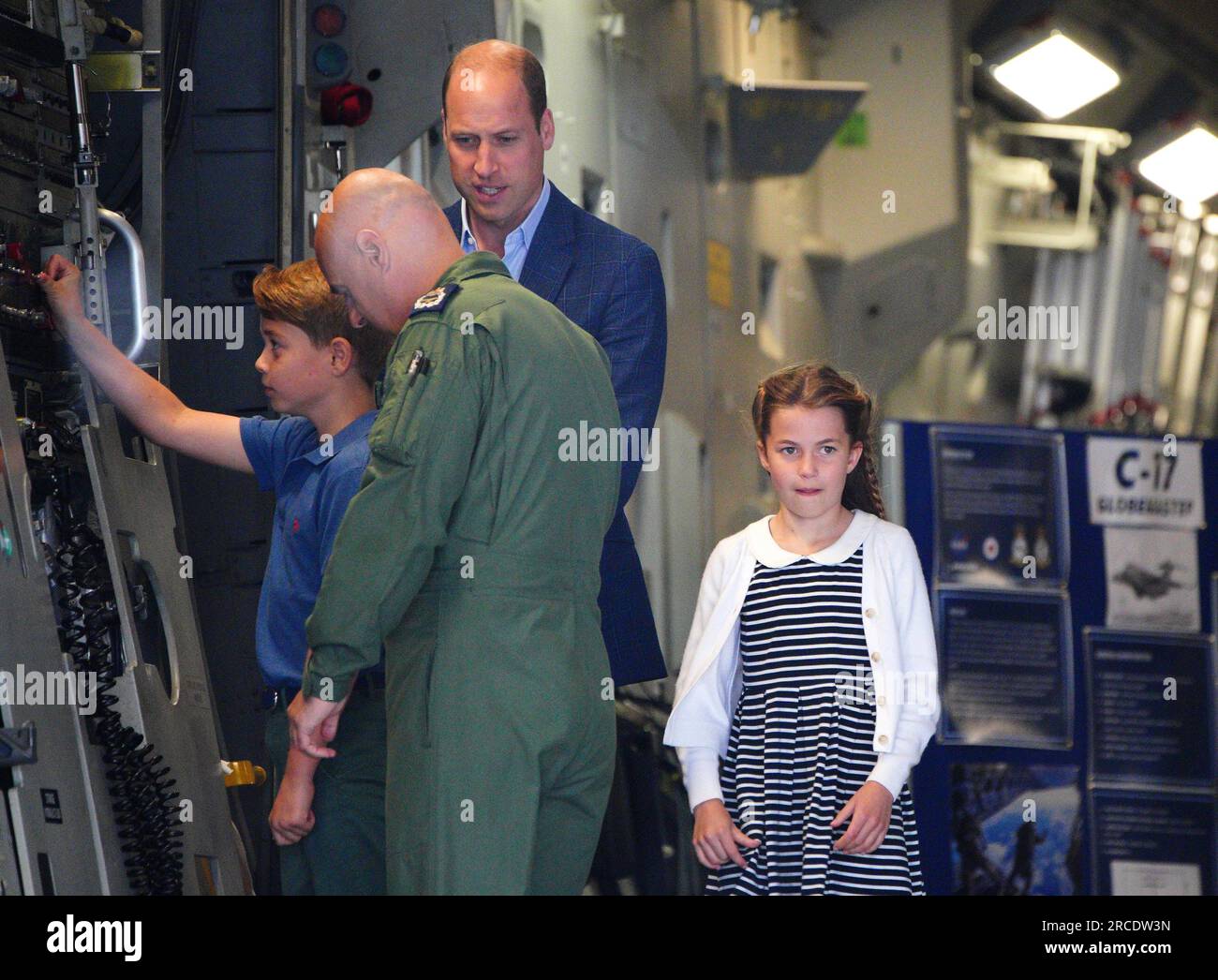 The Prince of Wales with Prince George and Princess Charlotte during a ...