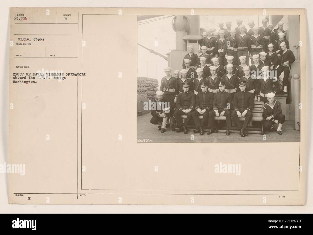 Naval wireless operators hard at work aboard the U.S.S. George ...