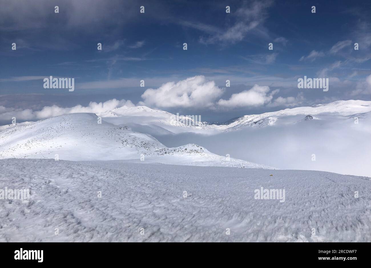 Winter hiking on Krvavac peak, Bjelašnica mountain Stock Photo - Alamy