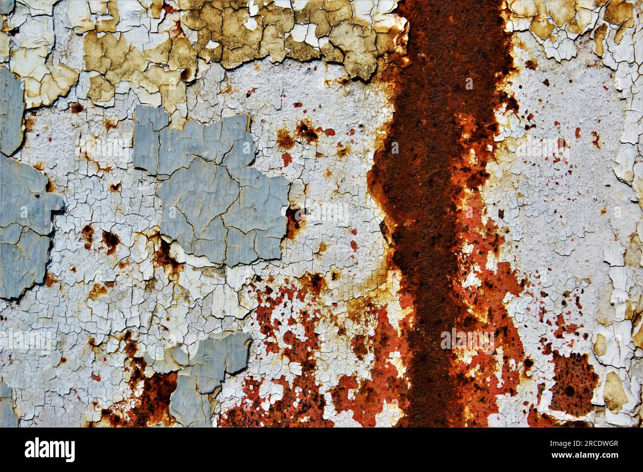 Metal rusty surface with shabby background paint. Texture cracked paint ...