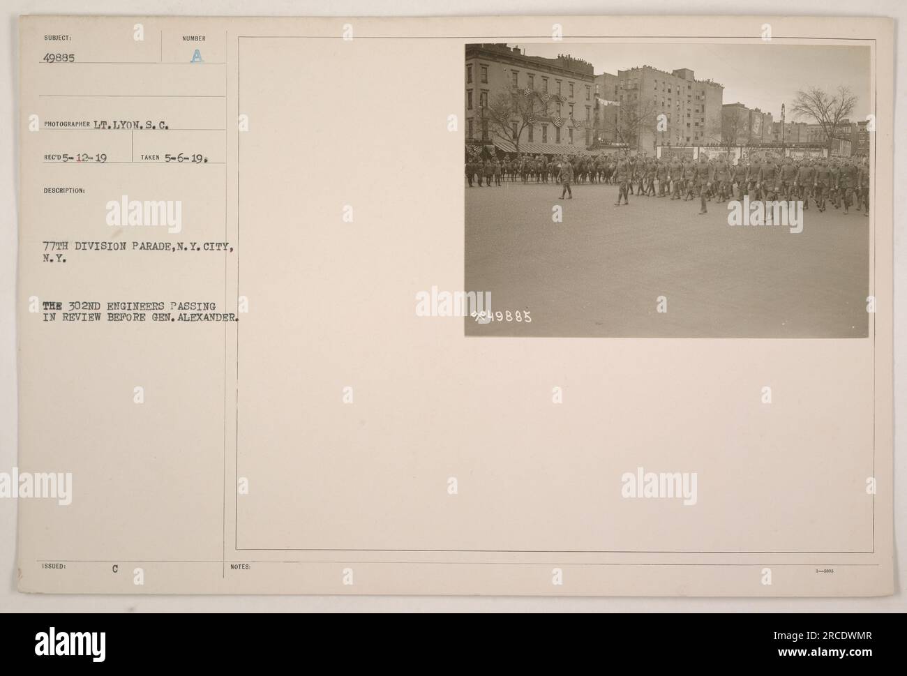 In this image, taken on May 6, 1919, during the 77th Division Parade in ...