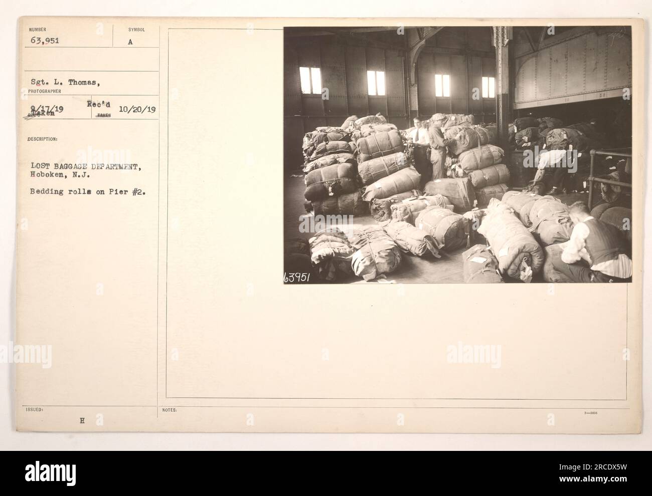 Bedding rolls belonging to members of the US military are seen at the ...