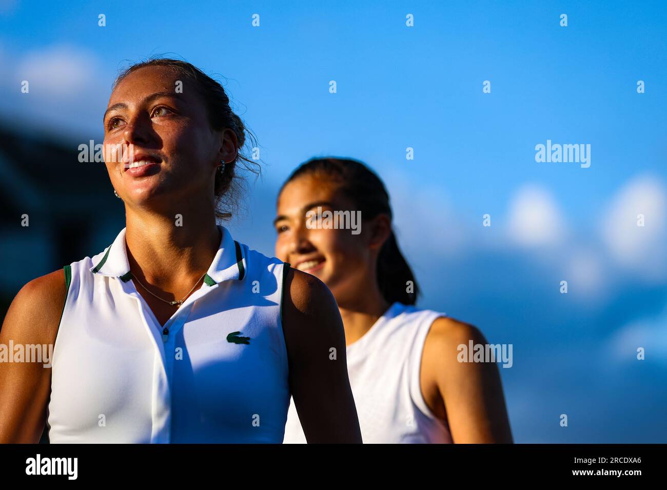 Tatum Evans and Alanis Hamilton after their doubles match against ...