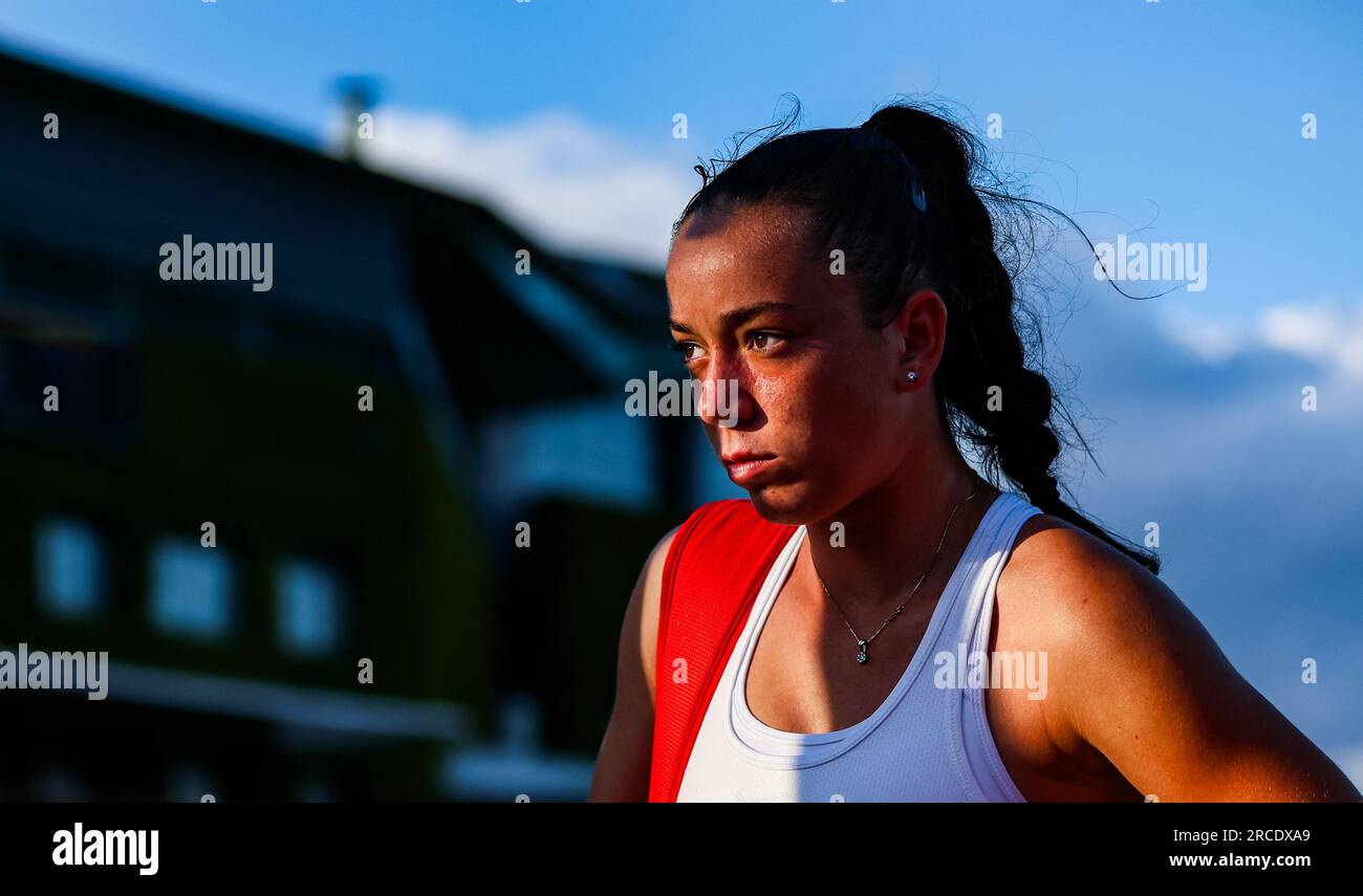 Tereza Valentova after her doubles match with Wakana Sonobe (not ...